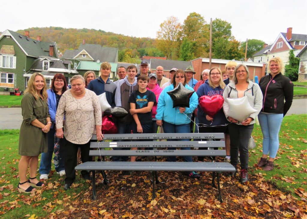 Cattaraugus Class of 1989 dedicates memory bench - Salamanca Free Press