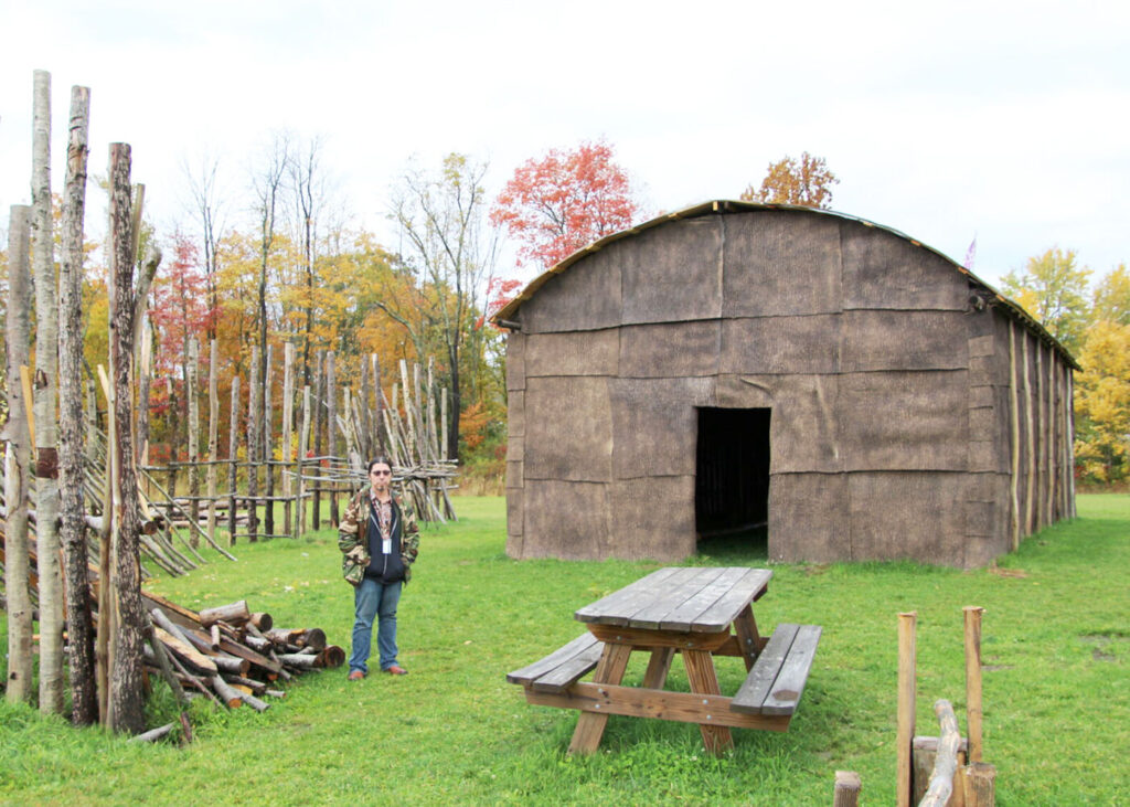 Bark-covered longhouse at Seneca Cultural Center nears completion ...