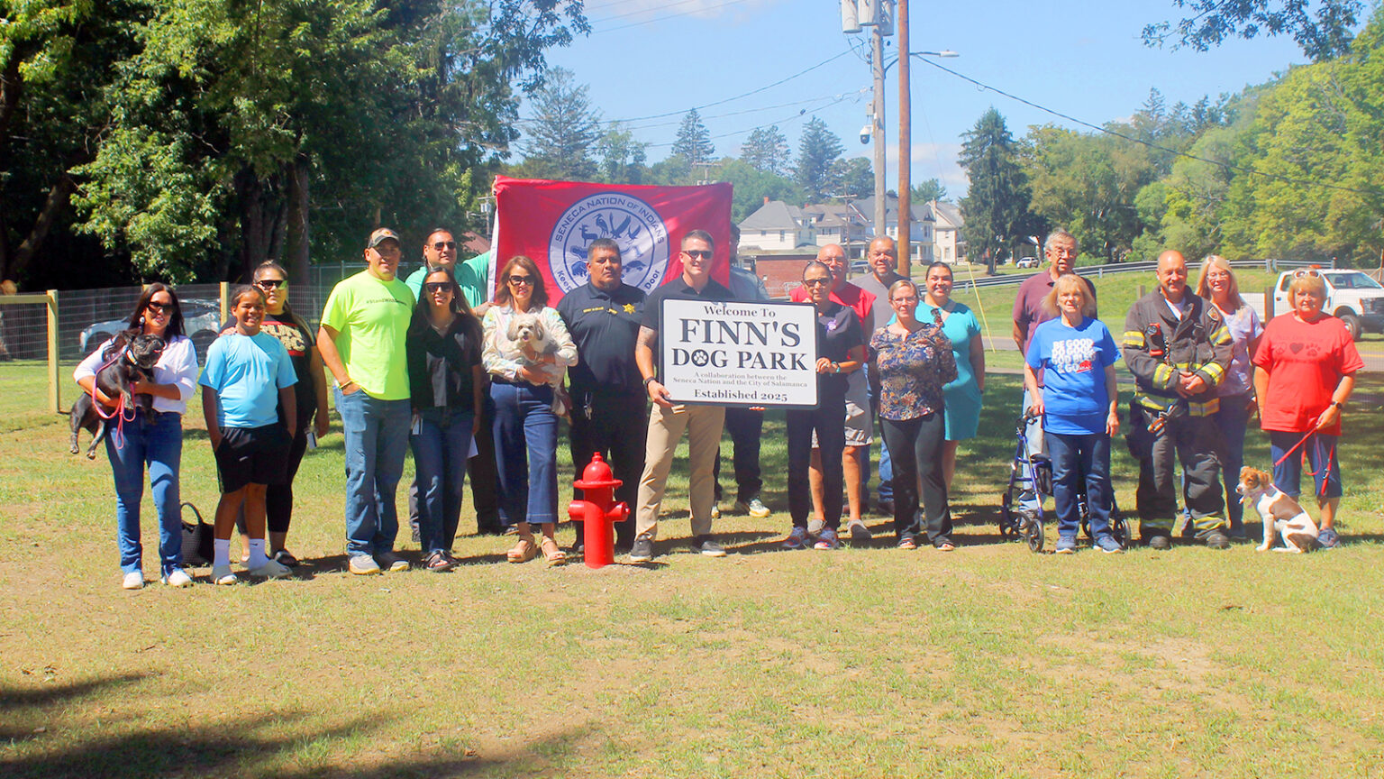 Seneca Nation, city cut ribbon at new Salamanca dog park - Salamanca ...