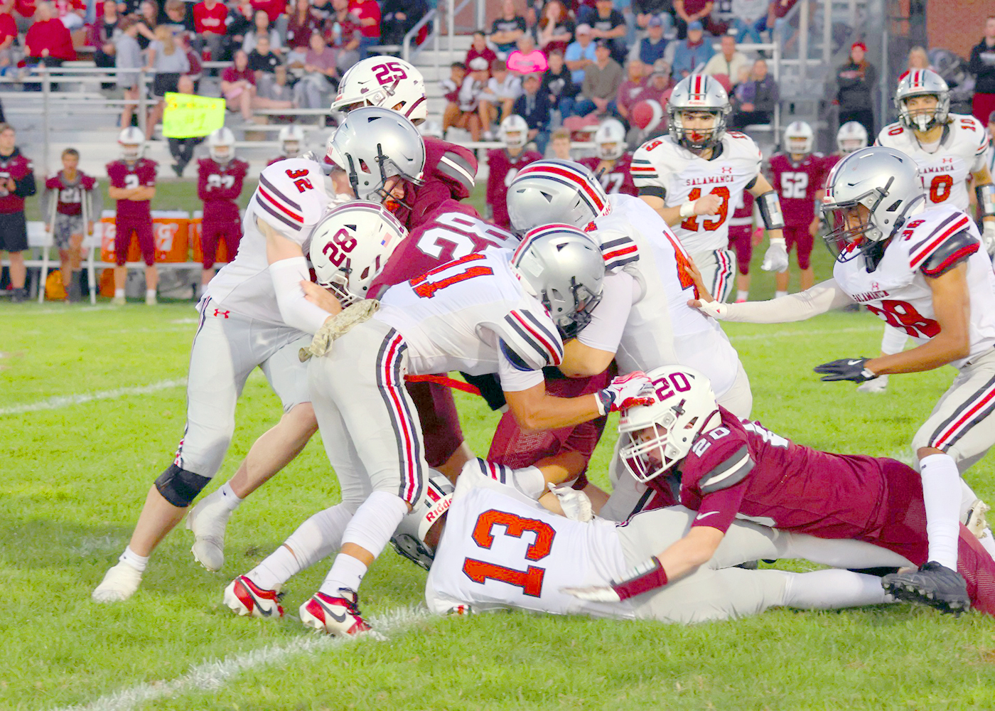 Panthers play with ‘a chip,’ stun Salamanca, 28-8 - Salamanca Free Press